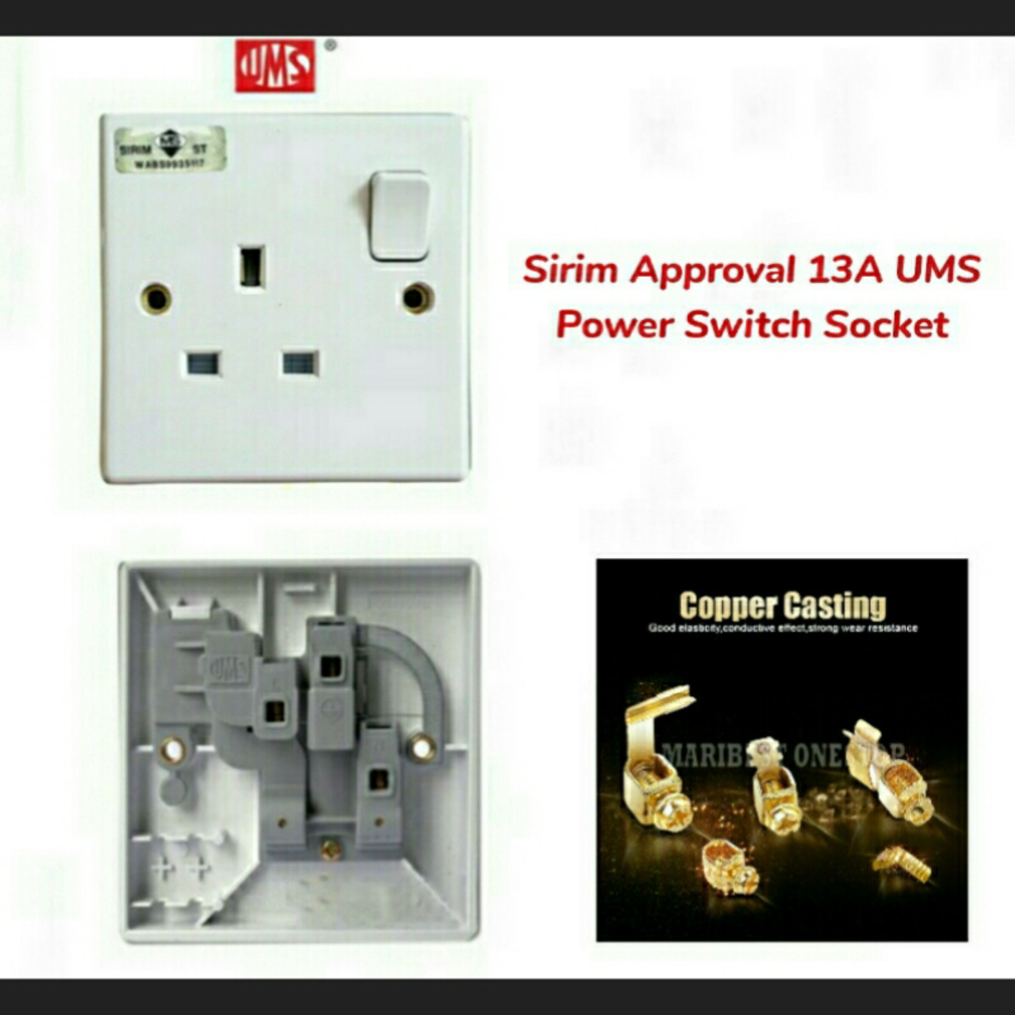 Heavy Duty 1/2/3/4 Gang UMS Trailing Extension Power Socket Plug Wire ...