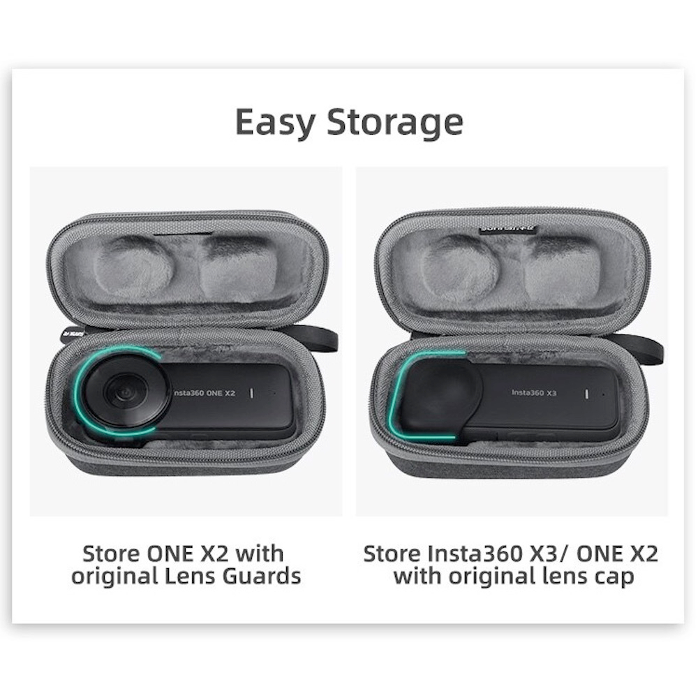 SUNNYLIFE Mini Carrying Case Storage Bag Protector Box for Insta360 ONE ...