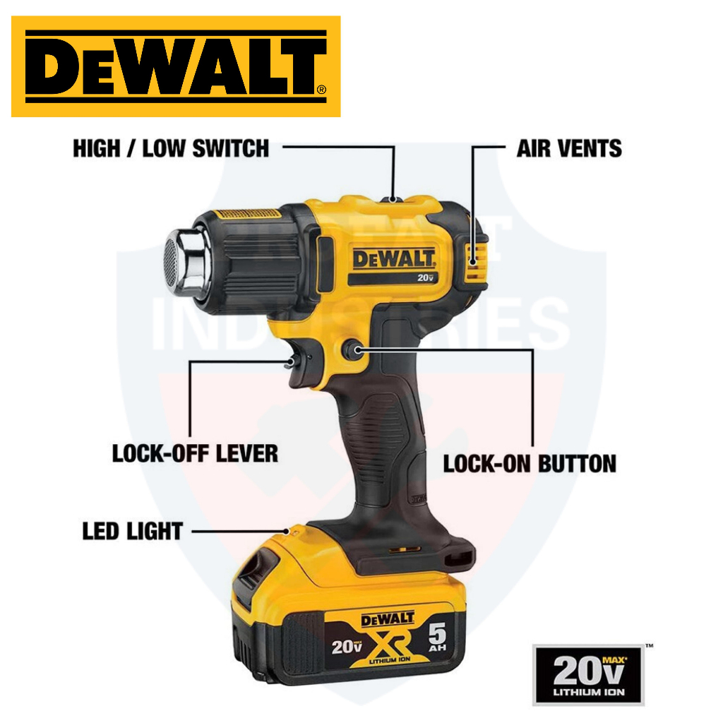 DEWALT DCE530N-KR 18/20V Cordless Heat Gun ( Bare Tool ) ( DCE530N ...