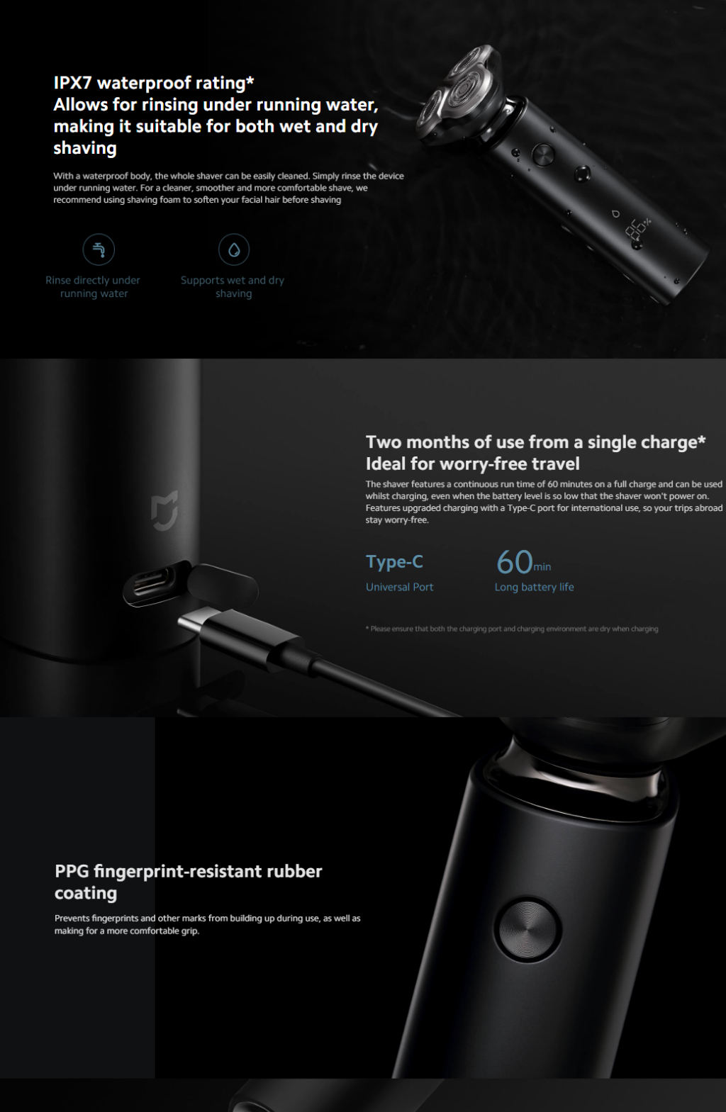 Xiaomi Mi Electric Shaver S500 | Men’s Facial Shaver | Floating Heads ...
