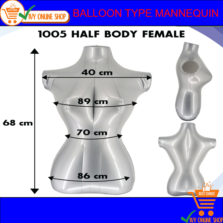 Balloon Type Mannequin Plastic Body Patung Balloon Female | Shopee Malaysia