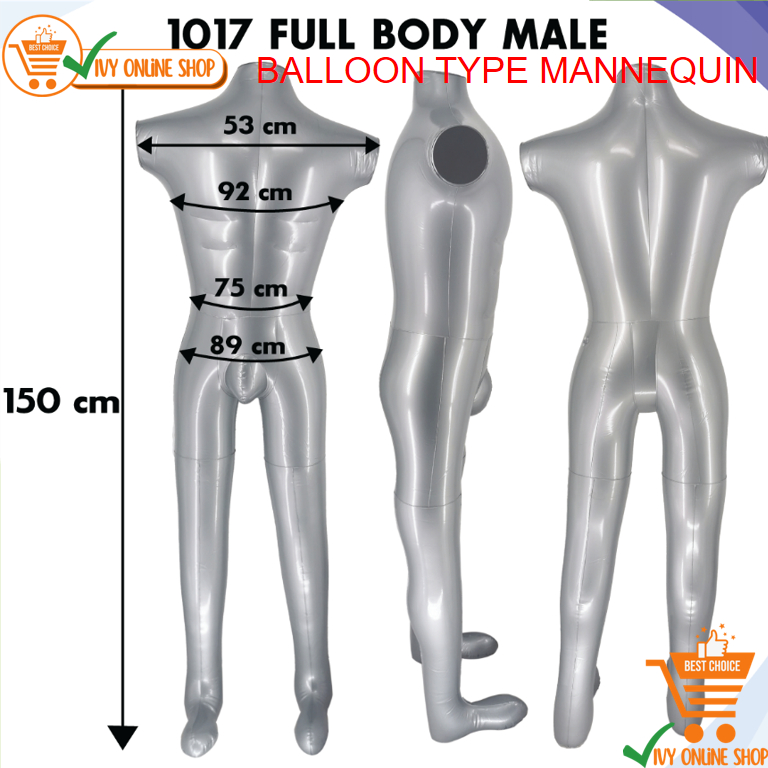 Balloon Type Mannequin Plastic Body Patung Balloon Male | Shopee Malaysia