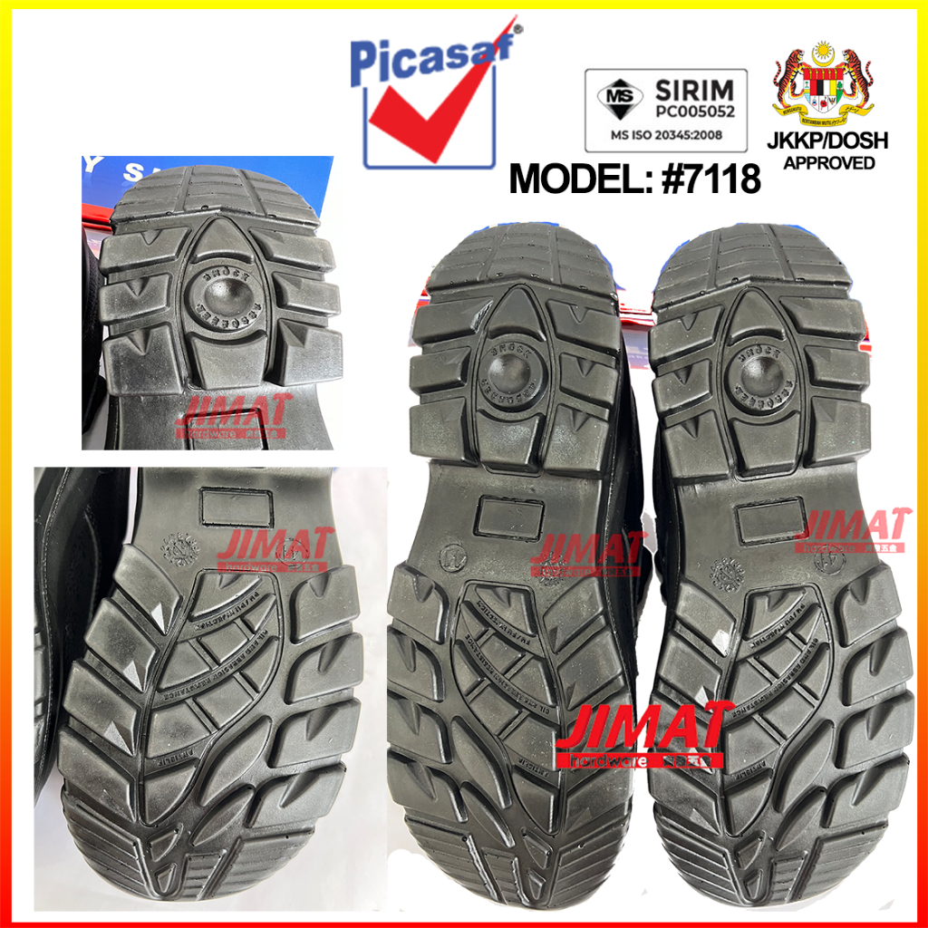 Picasaf Safety Shoe Sirim DOSH Approved Steel Toe Cap Mid Sole Low Cut ...