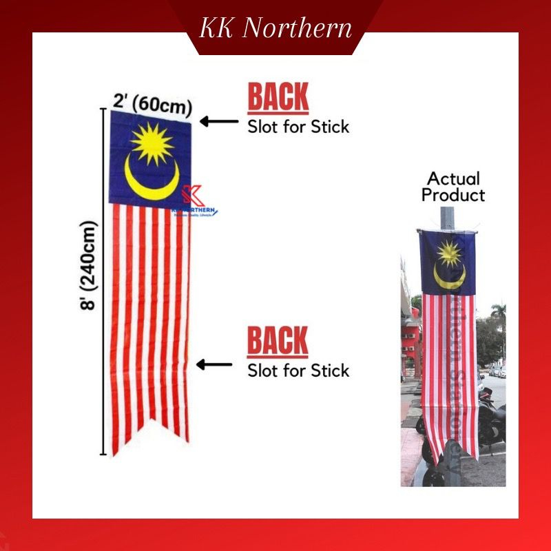 Jalur Gemilang Bendera Malaysia Flag (Polyester) 1x2, 2x4, 3x4, 2x8 ...