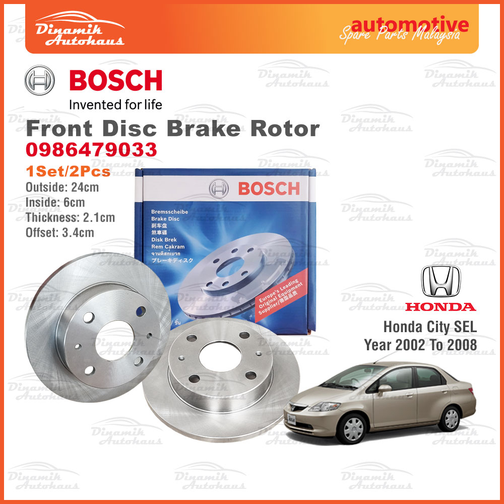 Honda City SEL Year Model 2002 To 2008 Car Front Disc Brake Rotor (2 ...
