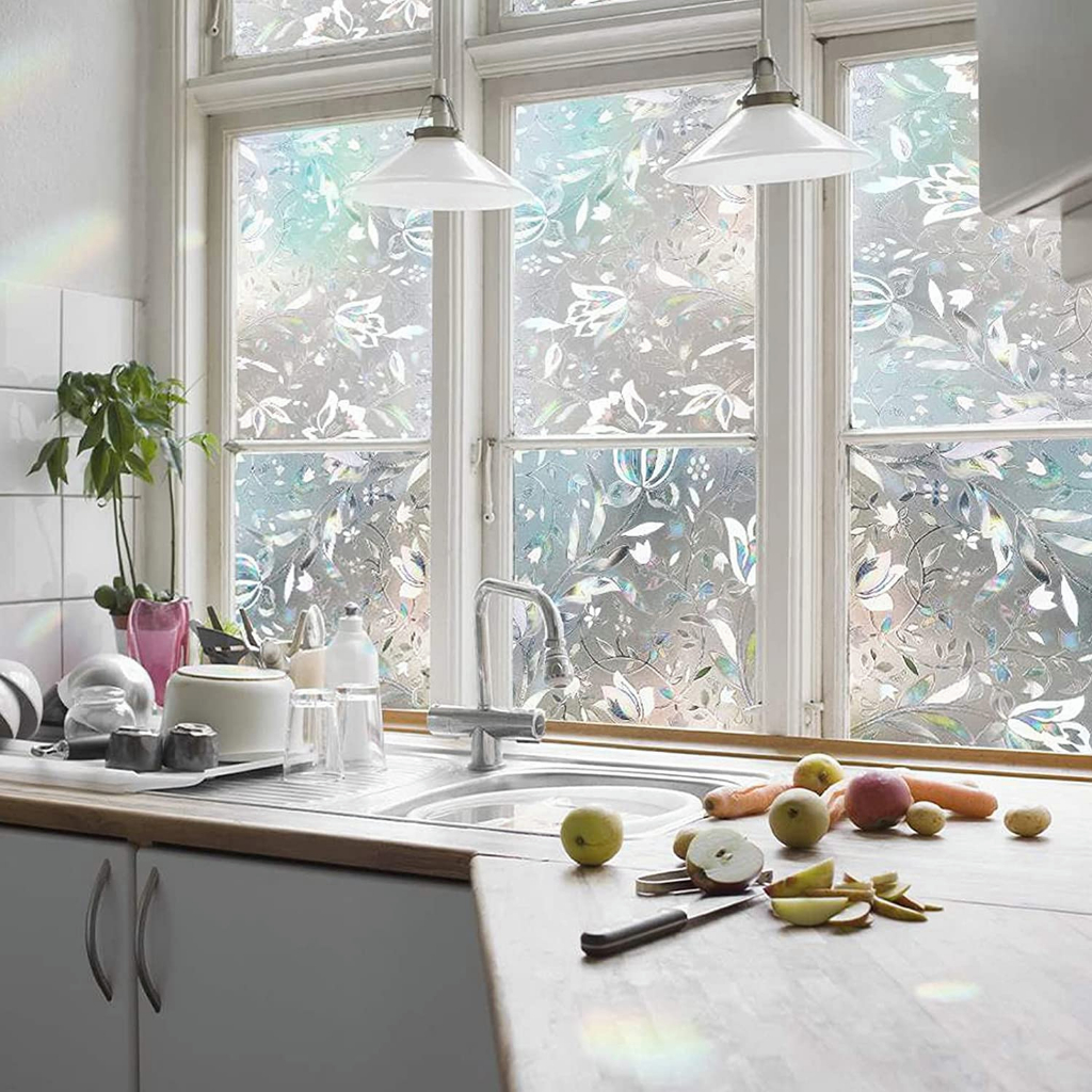 Privacy Window Film Glass Decorative Stickers No-glue Static Cling with ...