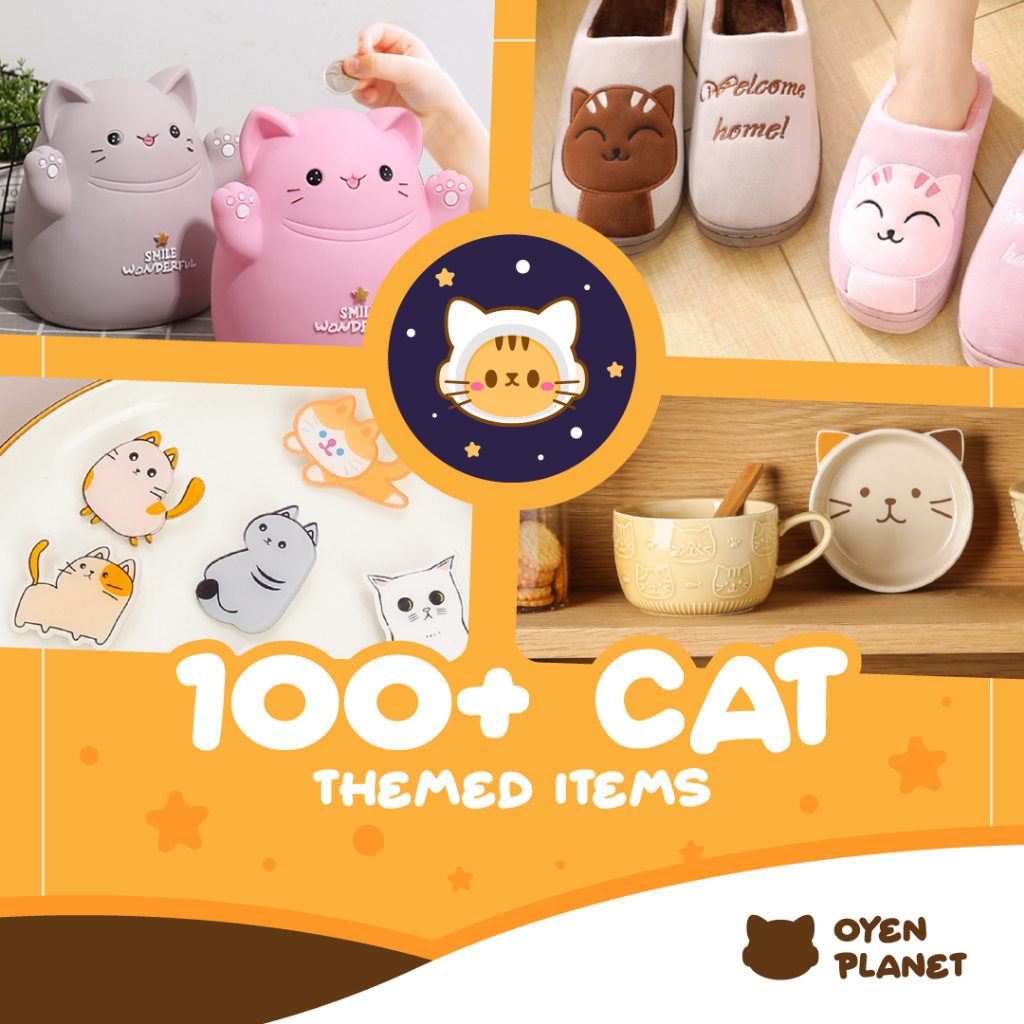 OYEN PLANET Cat Face Crystal Shell Ring Cincin Kucing Krystal Black ...