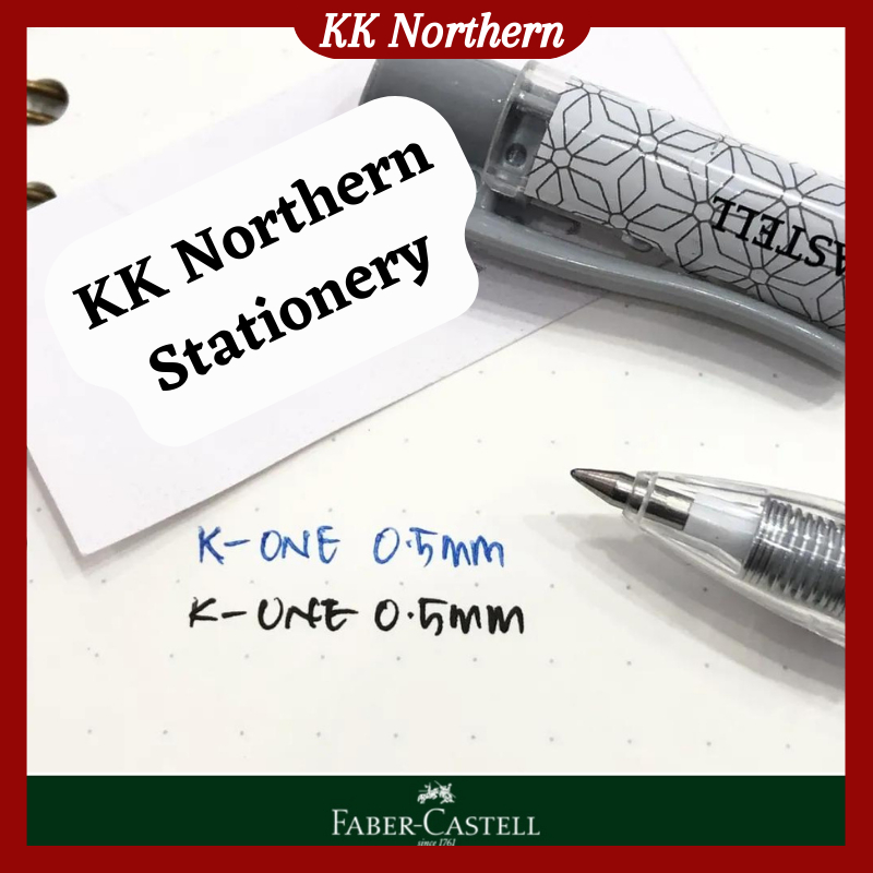 (1pcs) Faber-Castell K-One Gel Pen 0.5mm Pen Biru Hitam Gel Pens Faber ...