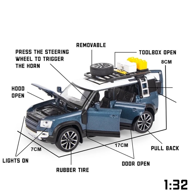 FEO Land Rover Defender Diecast Car Model Alloy Car Toys Vehicle Kereta ...