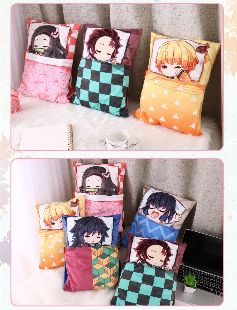 Demon Slayer Anime Tanjiro Nezuko Zenitsu Plush Pillow Doll Demon ...