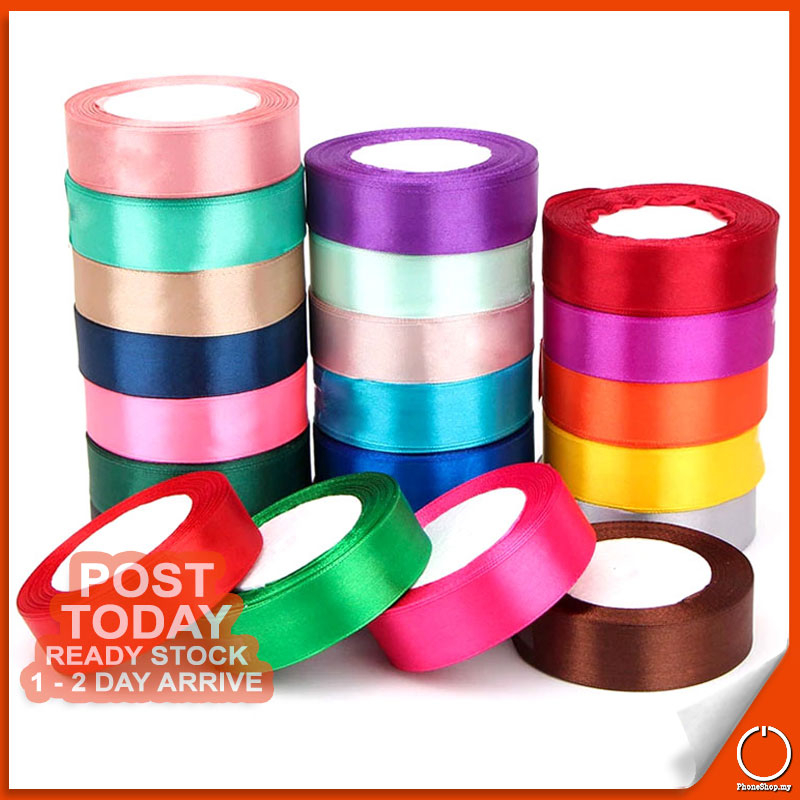 𝐏𝐑𝐄𝐌𝐈𝐔𝐌 Satin 10 20mm Multicolor Ribbon DIY Craft Handmade Decoration ...