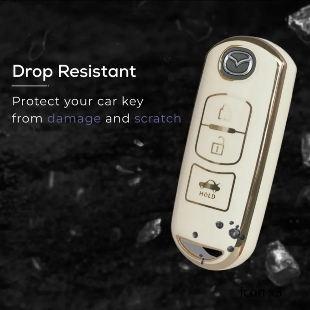 MAZDA Car Key Cover Chrome Reflection TPU Car Key Remote Casing Sarung ...