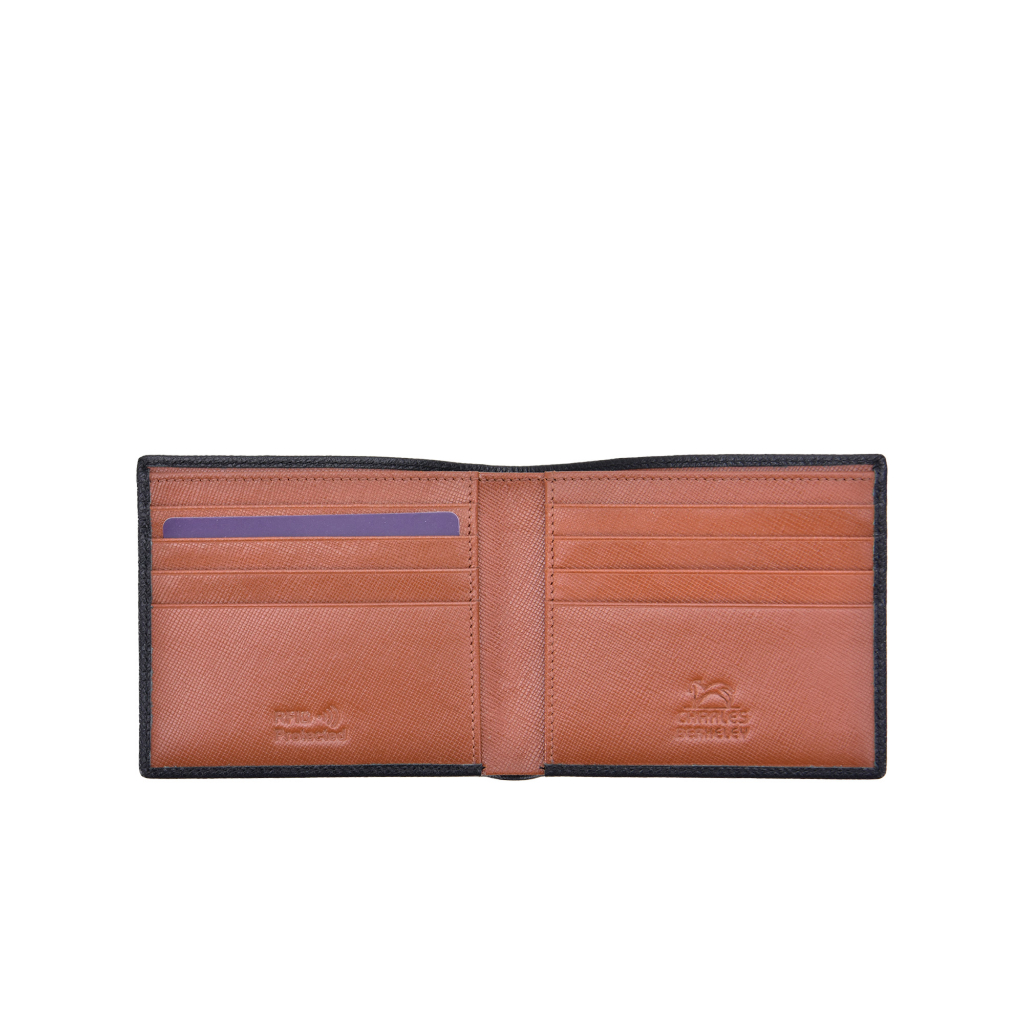 Charles Berkeley MILES Men's Wallet BiFold Saffiano Leather Wallet TR ...