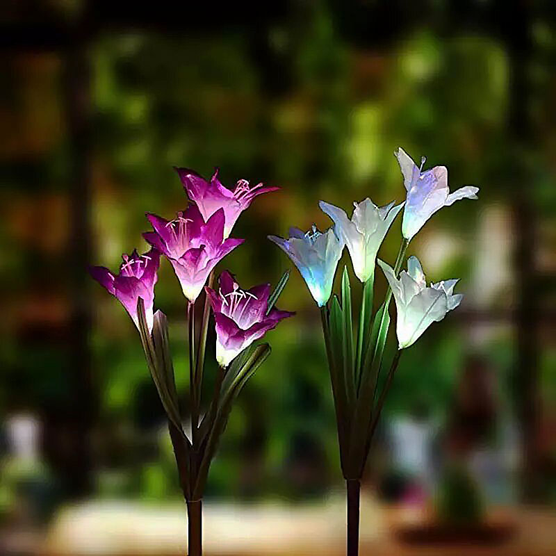 𝐈𝐍𝐓𝐄𝐋𝐋𝐈𝐆𝐄𝐍𝐓 𝐋𝐈𝐆𝐇𝐓 𝐒𝐄𝐍𝐒𝐎𝐑 Solar LED Lily Light Waterproof Outdoor ...