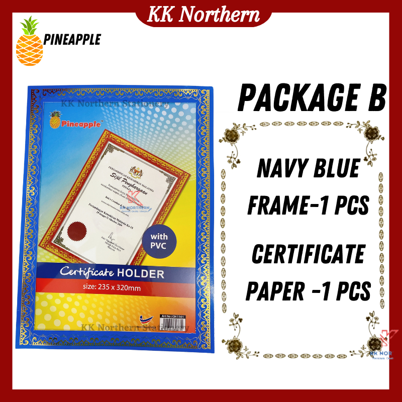 (1pcs) Pineapple A4 Certificate Folder PVC COVER WINDOW/ KAD SIJIL A4 ...