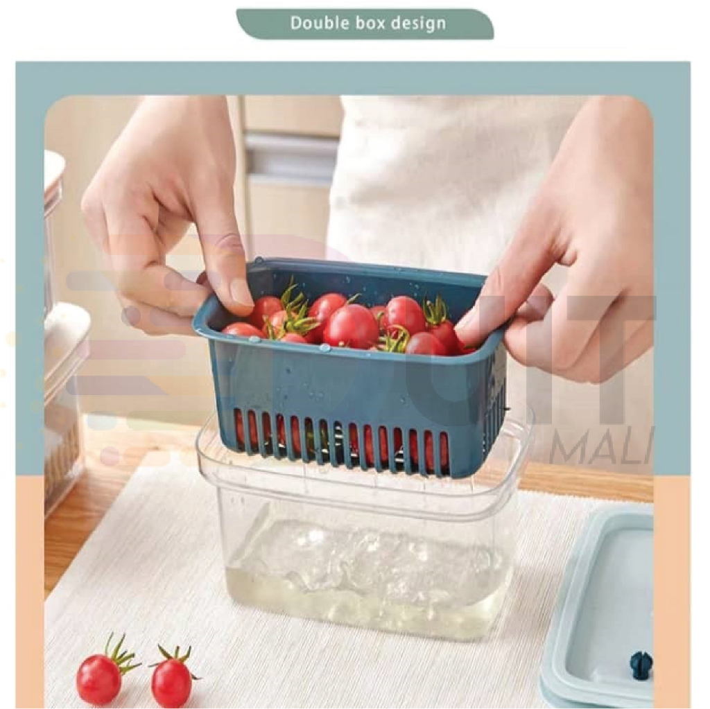 DM Fridge Space Saving Slide Drain Container Food Storage Adjustable ...