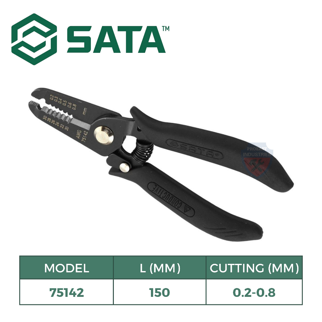 SATA 75142 5'' 0.2-0.8mm ESD Wire Stripper | Shopee Malaysia