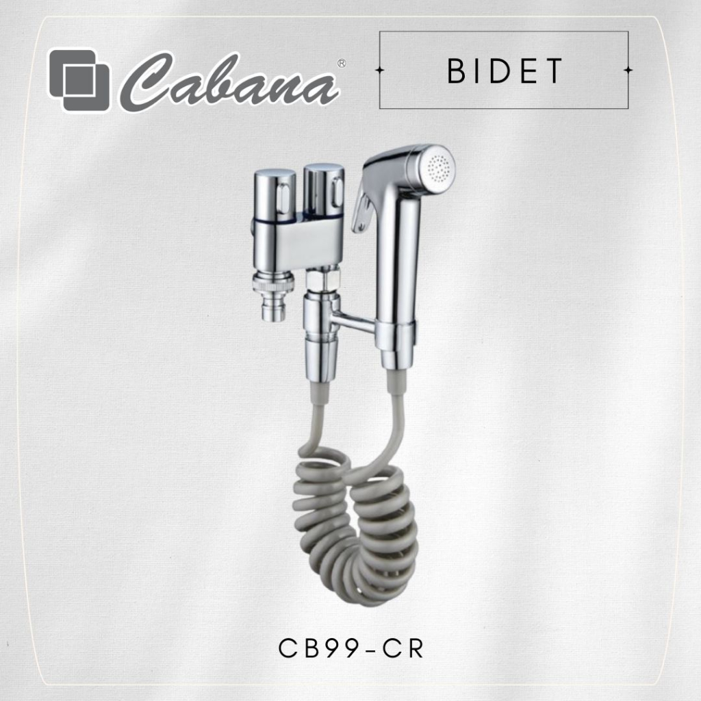 CABANA CB99-BL/CB99-CR Bidet Bathroom/Toilet Bidet c/w 2 Way Hose Bib ...