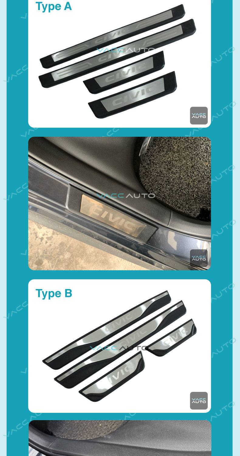 Honda Civic FE 11th OEM Door Step/Scuff Plate Door Scuff Sill Cover ...