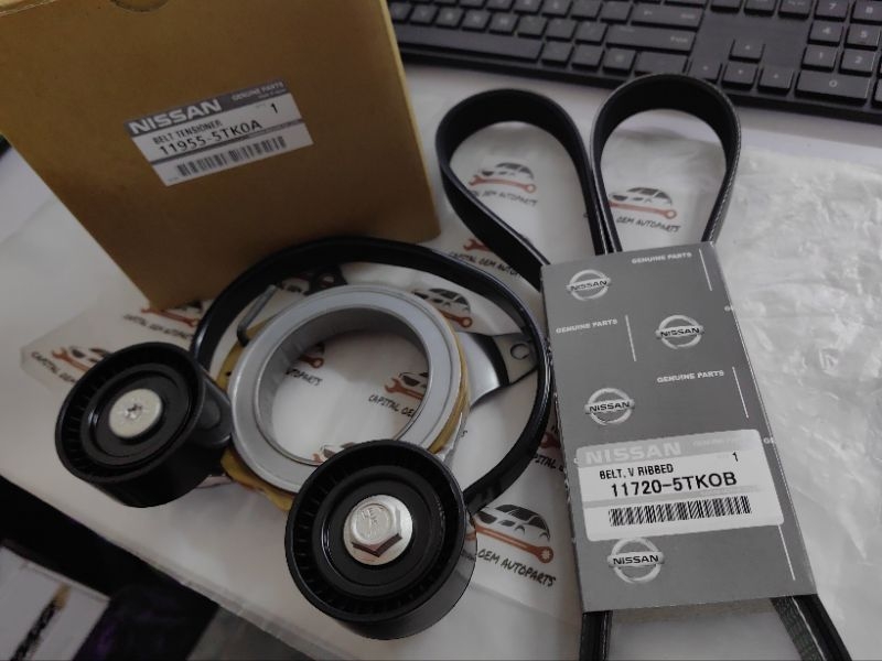NISSAN SERENA C27 FAN BELT TENSIONER WITH FAN BELT 6PK1617 11955-5TH0A ...