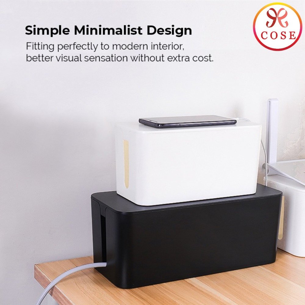 COSE Cable Management Box Cable Storage Box Cable Organizer Extension ...