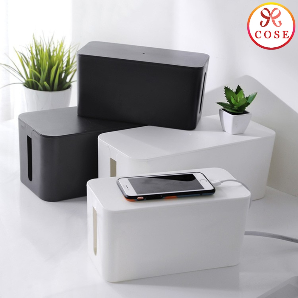 COSE Cable Management Box Cable Storage Box Cable Organizer Extension ...