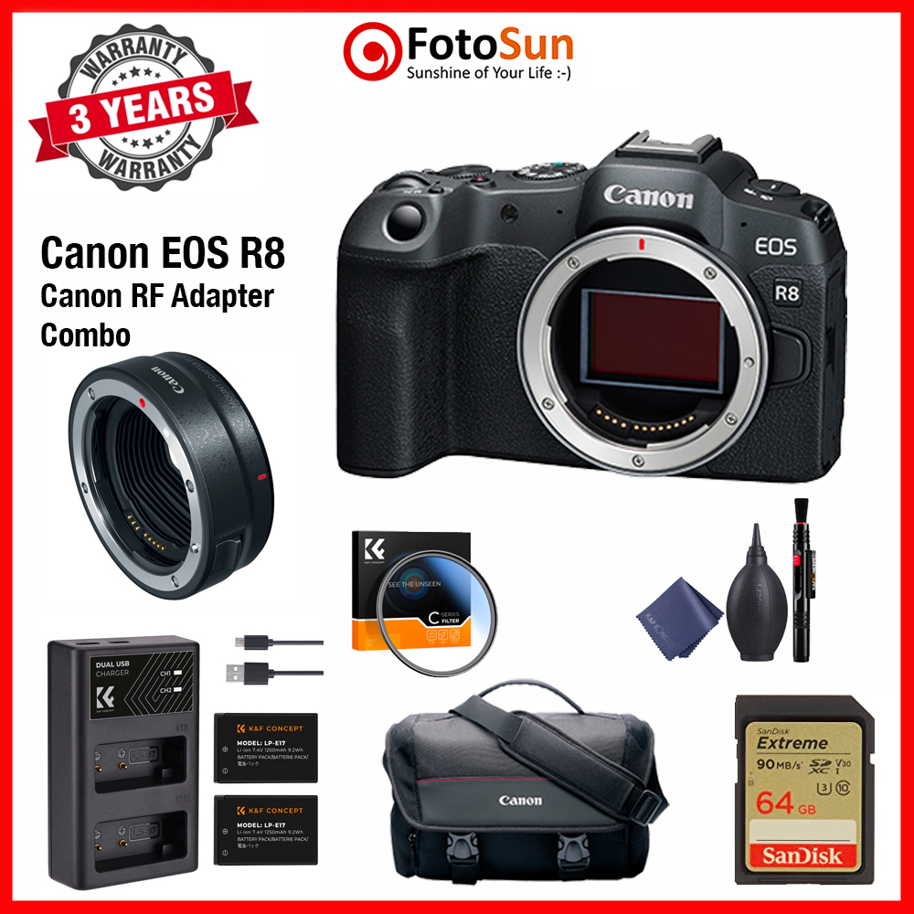 Canon EOS R8 body / R8 kit 24-50mm Combo 3 years Canon Malaysia ...