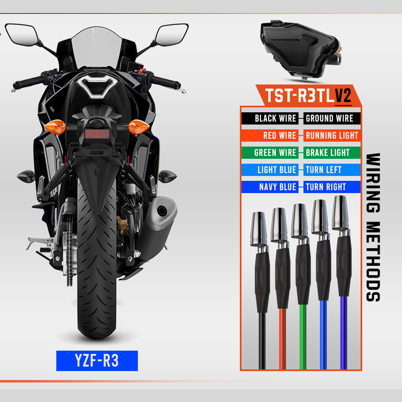 Yamaha YZF R3 R25 MT03 Y15ZR LC150 integrated tail light turn signal ...