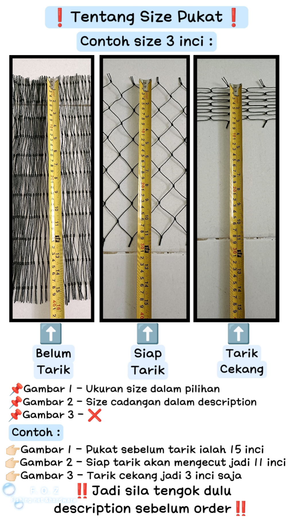 Jaring Pukat Hijau 380/12 x 4" x 300MD Pukat Pagar | Sangkar Jaring ...