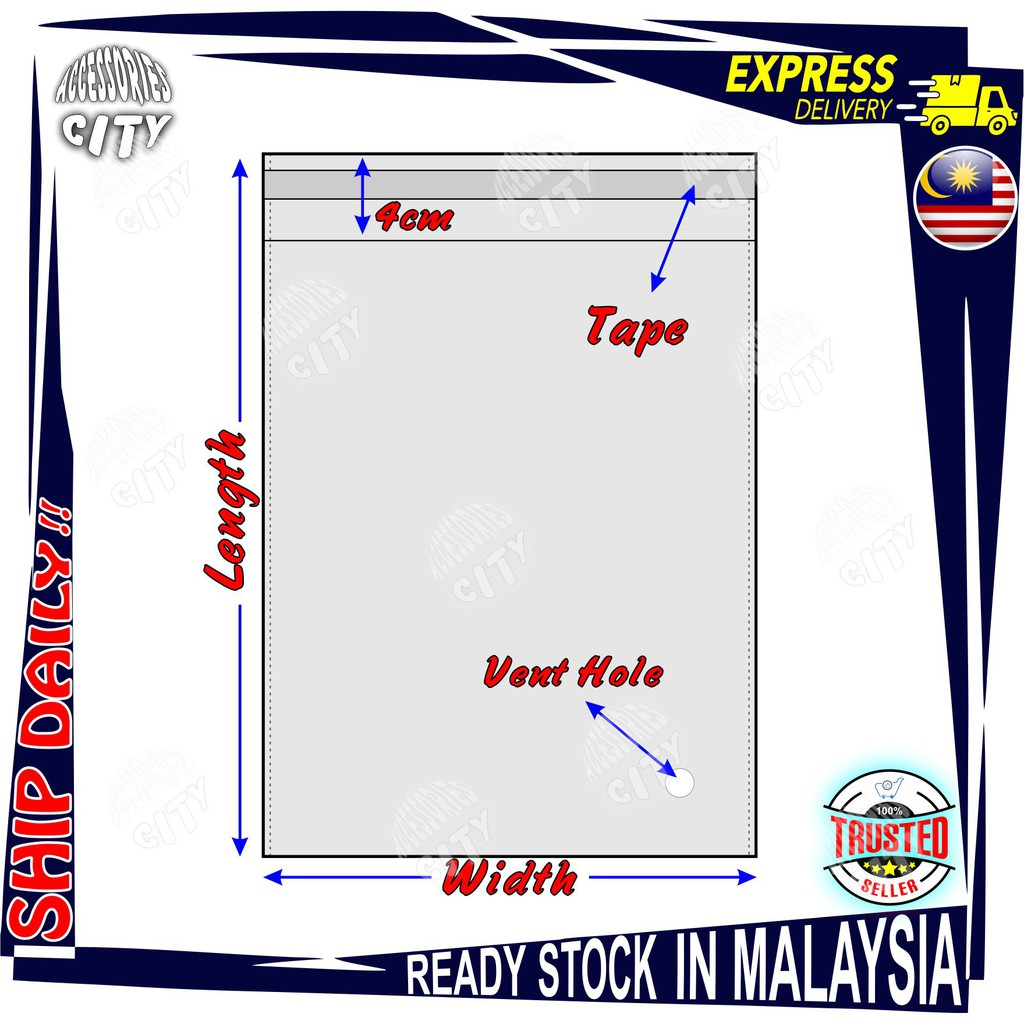 100pcs Self Adhesive Plastic Resealable Clear Transparent OPP Plastic ...