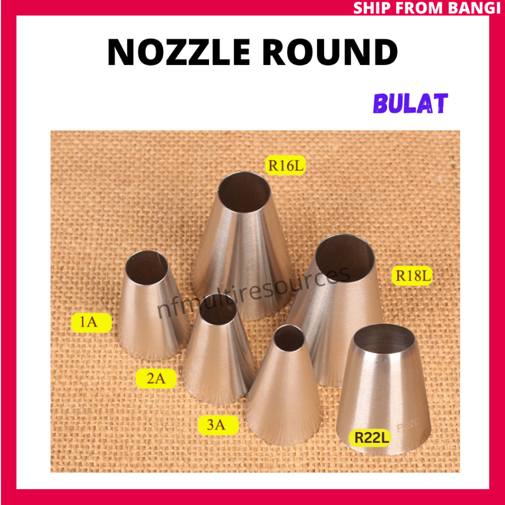 Nozzle Large Round 1A 2A 3A R16L R18L R22L 808 Cheese Tart Buncit ...