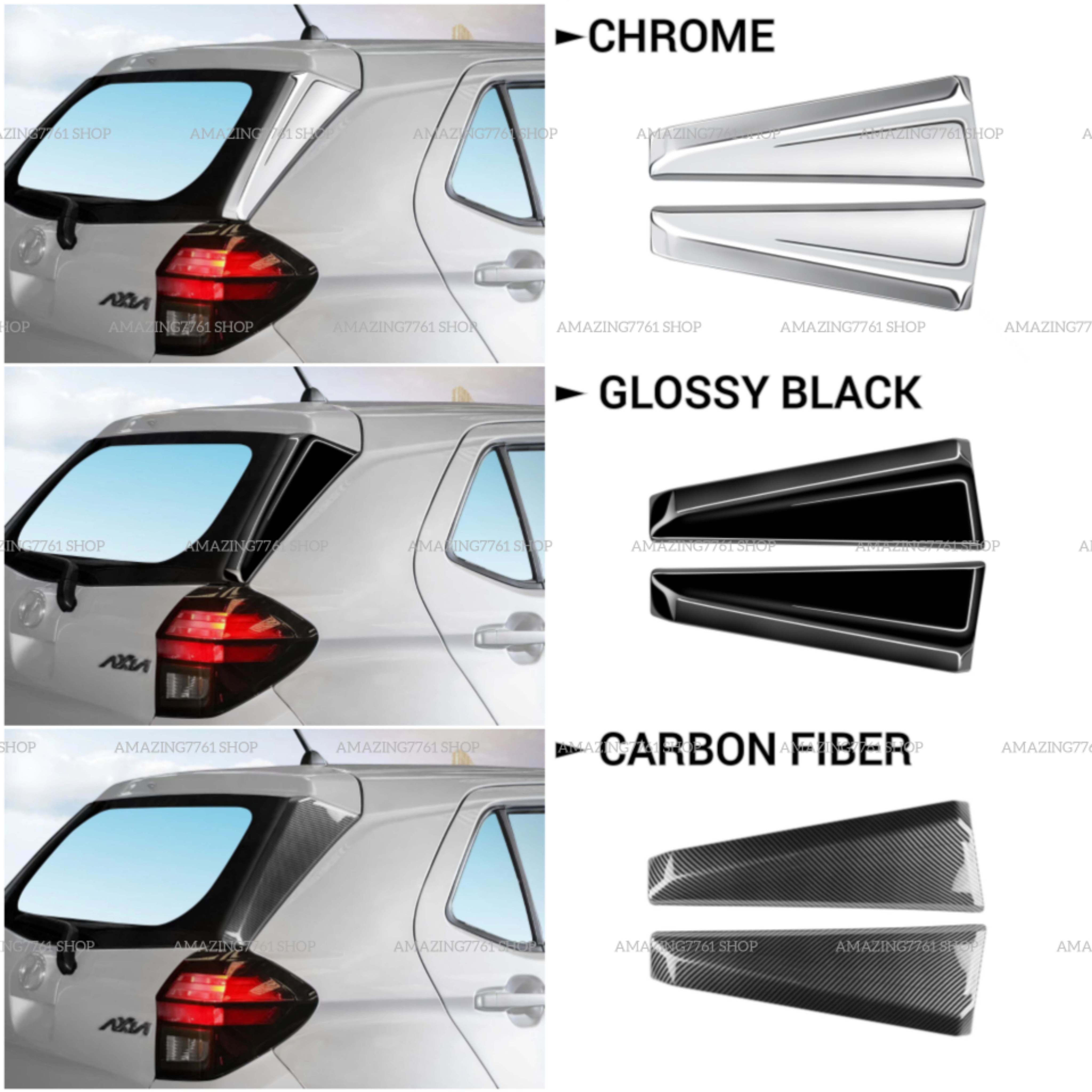 AMAZING NEW PERODUA AXIA 2023 CAR REAR SPOILER SIDE COVER GARNISH REAR ...