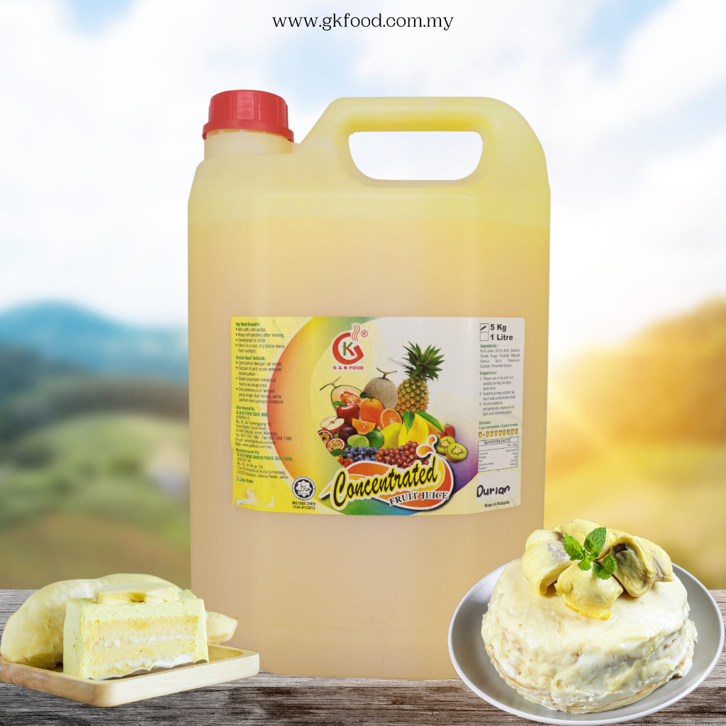 G&K 1:8 Concentrate Durian Juice 5kg(4L) | Jus Durian Pekat Halal | air ...
