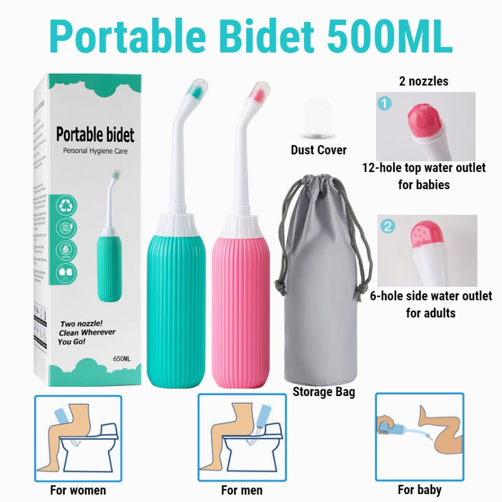 Portable Bidet Spray Set Cleaner Hygiene Bottle 500ml for Pregnant ...
