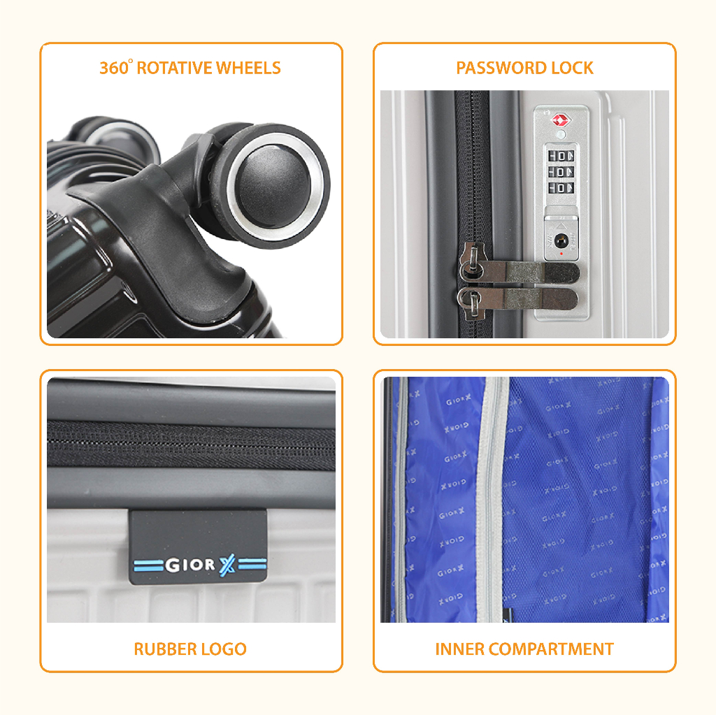 GiorX by Poly Pac Ombre & Classic 20" 24" 28" Beg Bagasi Ultra Strength ...