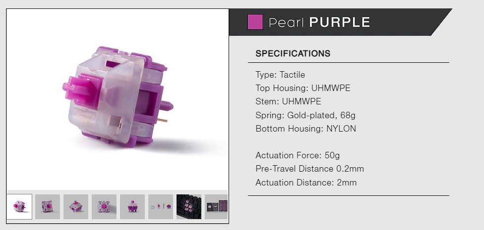 TECWARE Pearl Mechanical Switches (35pcs) - Lightly Prelubed/5-pin PCB ...