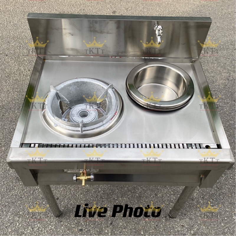 TKTT Single Commercial High Pressure Gas Cooking Stove Basin Furnace ...