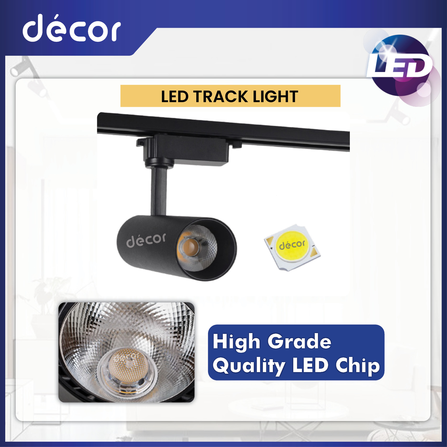 [SET] LED Track Light 10W / 24W / 36W LED Spotlight Ceiling Track Spot ...