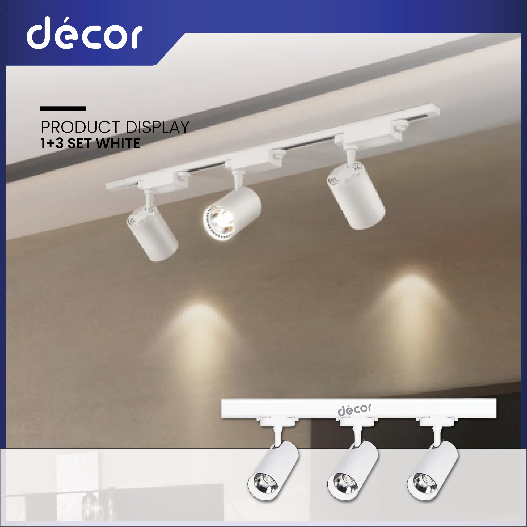 [SET] LED Track Light 10W / 24W / 36W LED Spotlight Ceiling Track Spot ...