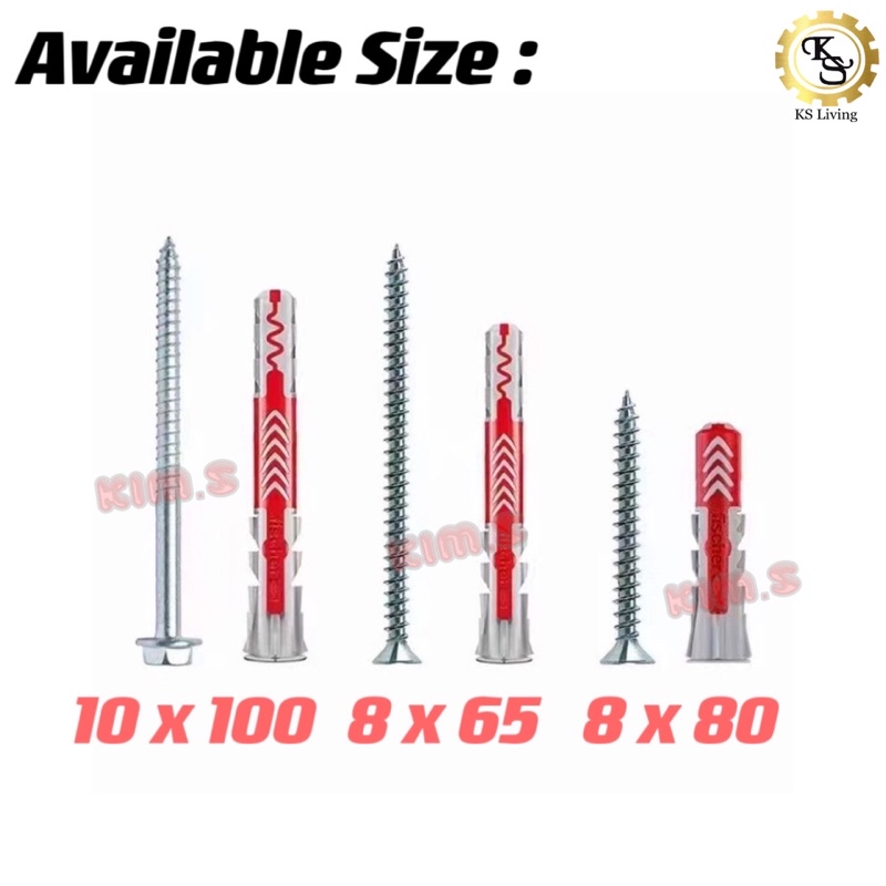 Kim.S Quality #8 #10 Plastic Wall Plug Expansion Frame Hanging Cabinet ...