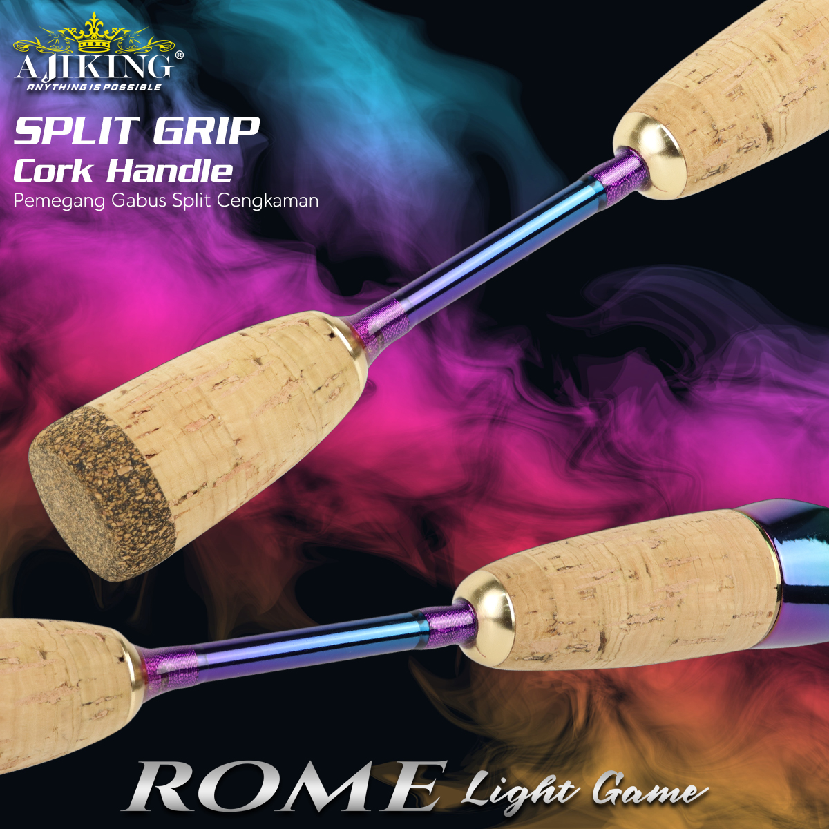 Ajiking Rome Light Game Spinning Ultra-Light Fishing Rod (5'6ft/6'6ft ...