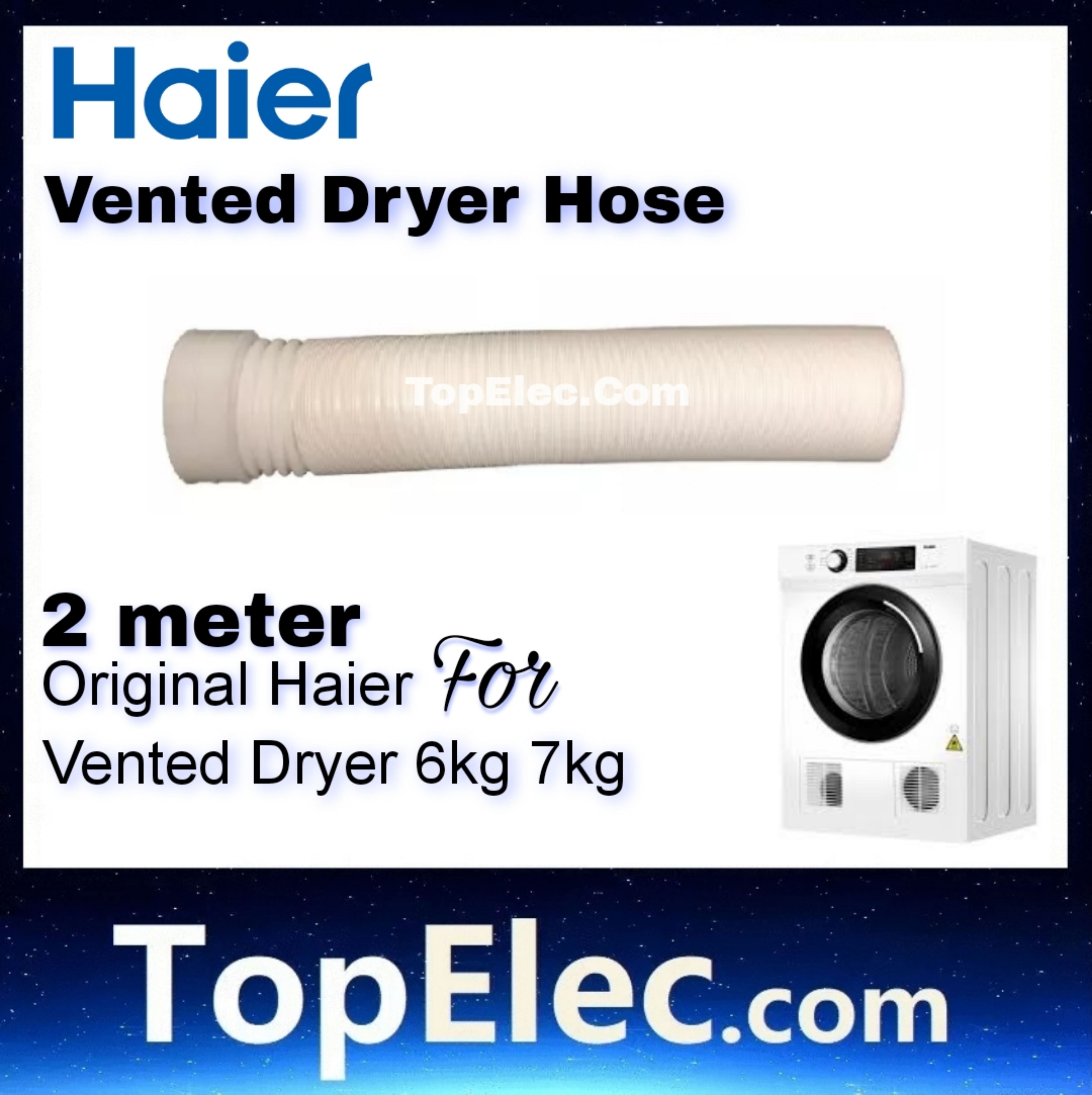ORIGINAL HAIER VENTED DRYER HOSE 7KG 6KG HDY-D60 HDV70E1 HDV70A1 HAIER ...
