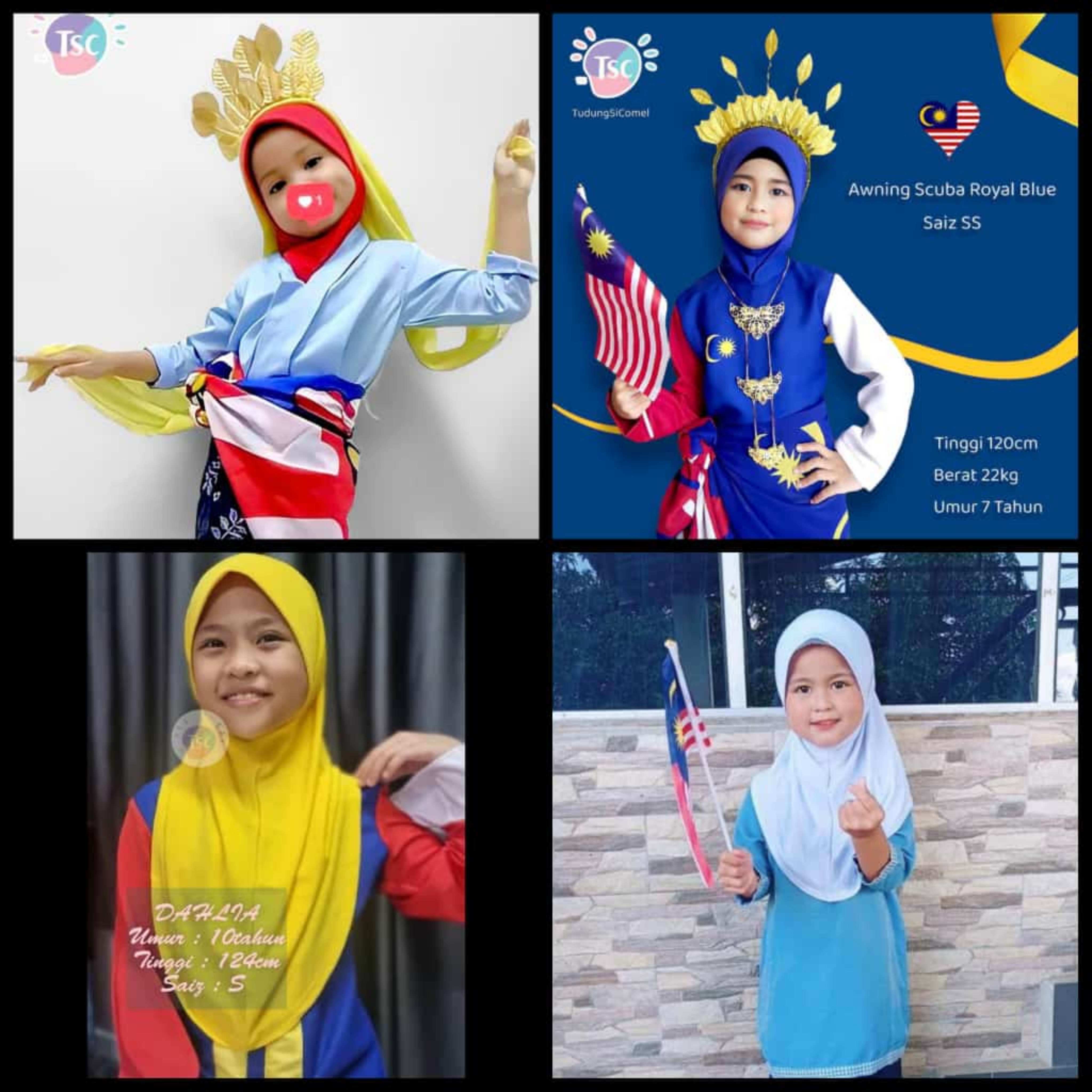 TUDUNGSICOMEL TUDUNG MERDEKA EDITION Awning Scuba Ready Stock | Shopee ...