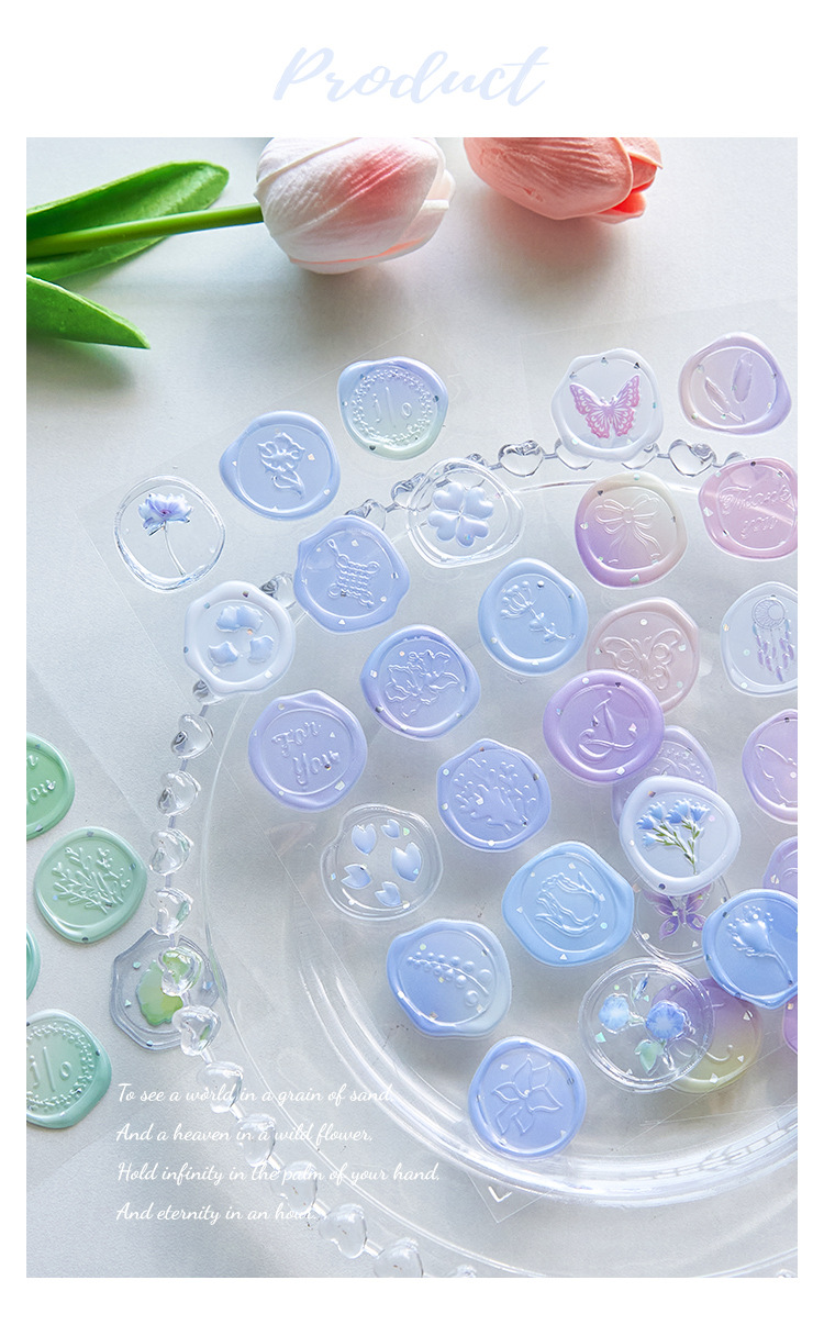 IMZ INS Beautiful Butterflies & Flowers Series 3D Wax Seal Patterns ...