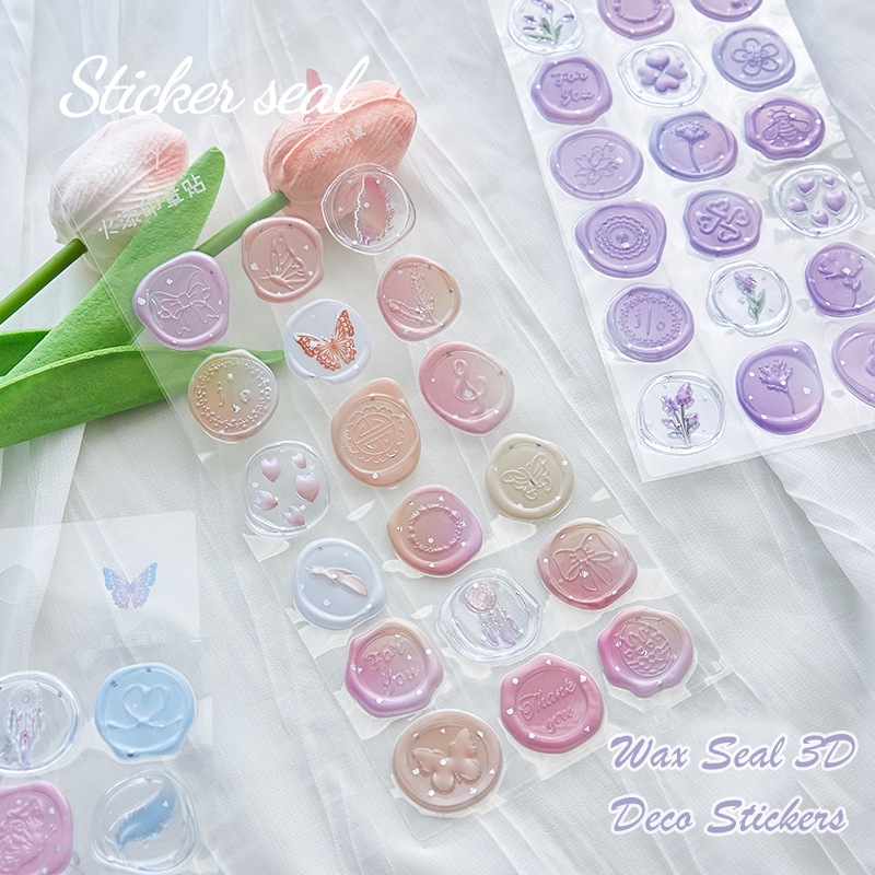 IMZ INS Beautiful Butterflies & Flowers Series 3D Wax Seal Patterns ...