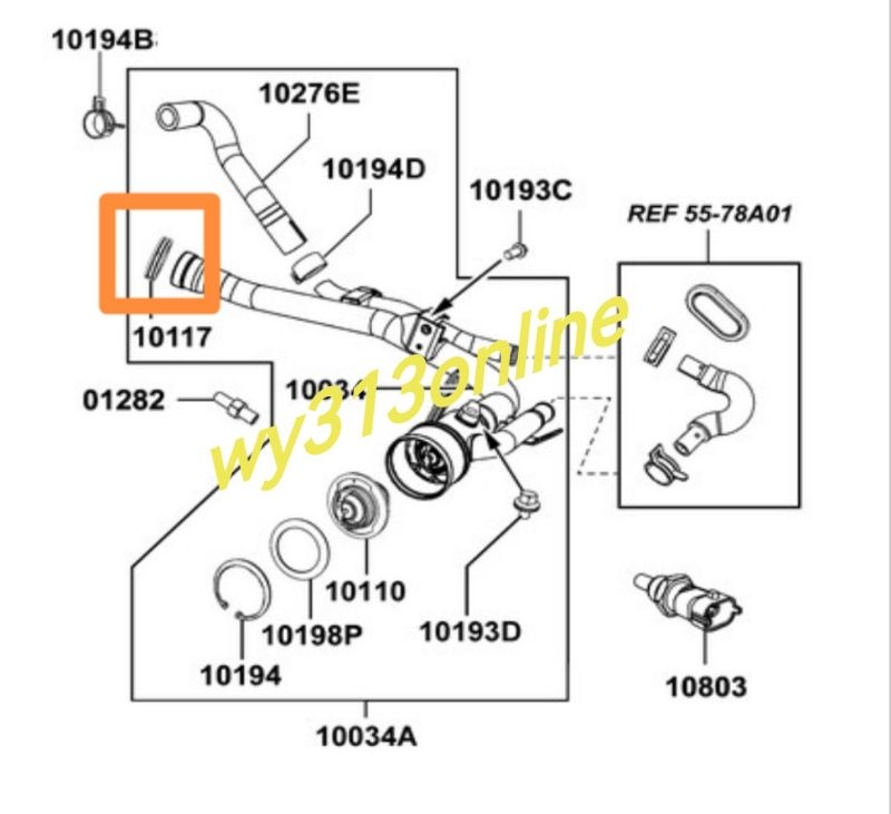 Original Proton Gen2 Campro Persona BLM FLX Exora Water Pump Pipe Oring ...