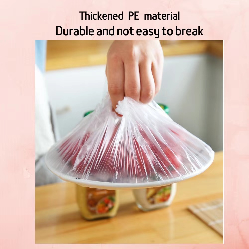 100 Pc Pack Kitchen Reusable Disposable Food Cover Durable Elastic Food ...