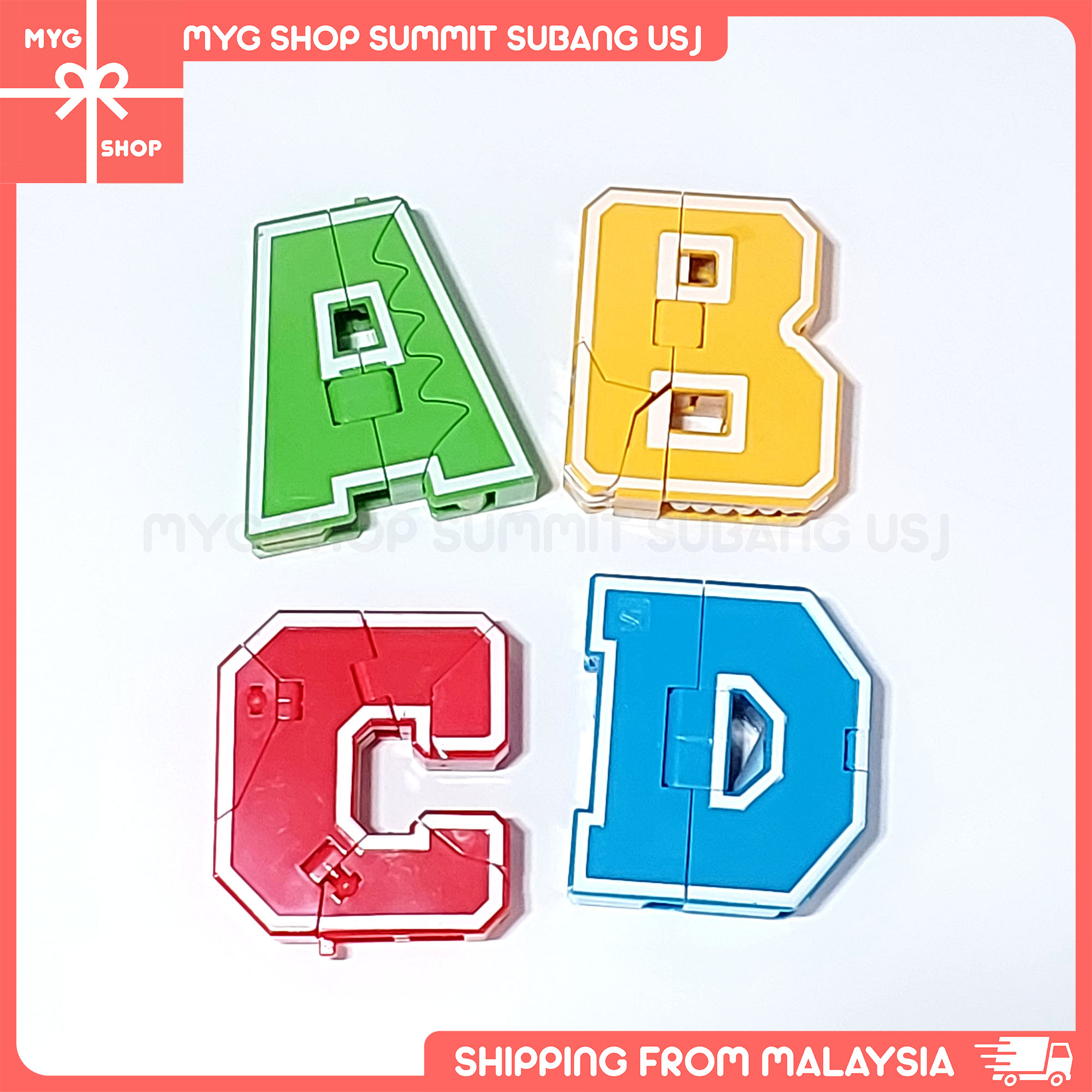 XLX Alphabet ABC Robot Dinosaur Transformers Toy Colorful Wild Animal ...