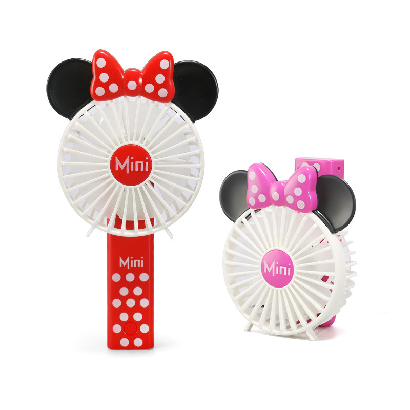 MINI HAND HELD FAN / MINI HAND FAN USB Portable Rechargeable Cartoon ...