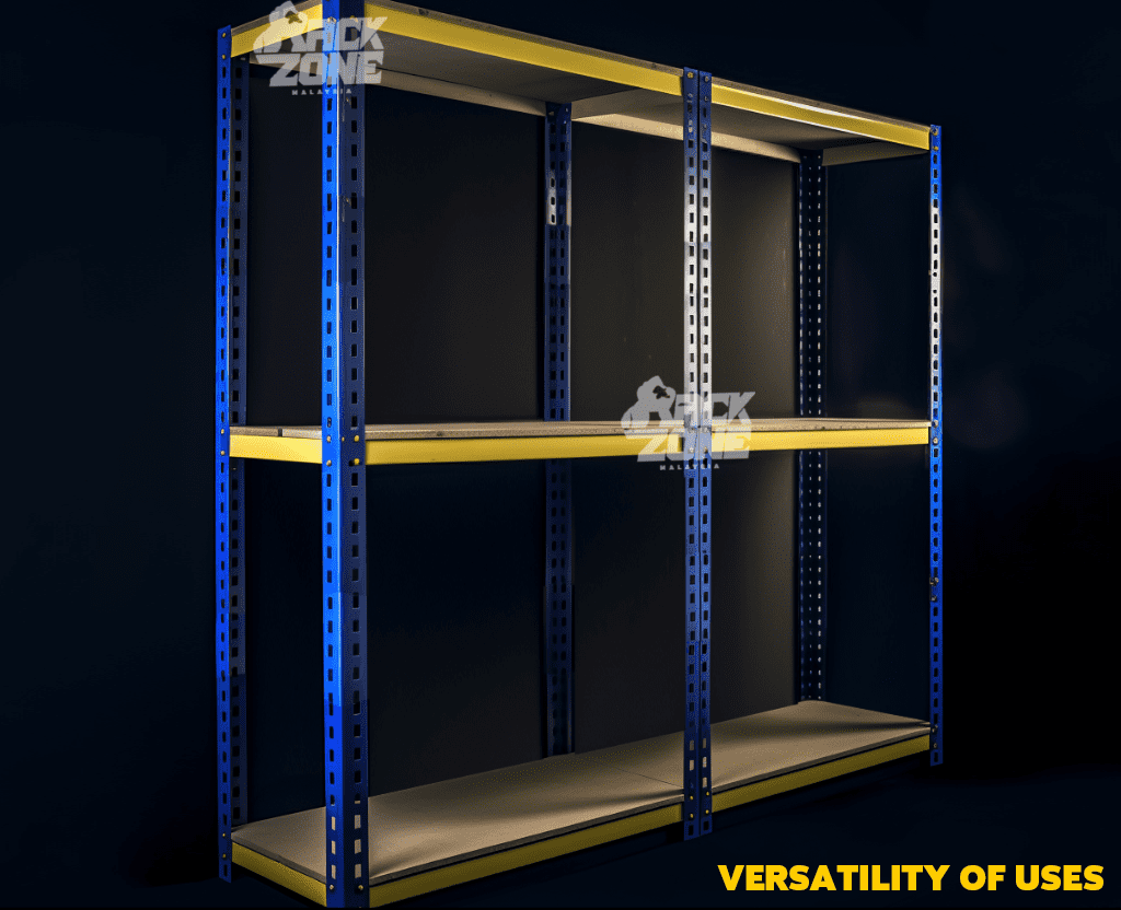 RACKZONE Yellow Blue 3 Level Rak Besi Bertingkat Boltless Rack Shelf ...